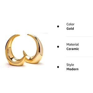 Accents | 2 Pieces Gold Small Animal Statue Moon Statue Decor Modern ...